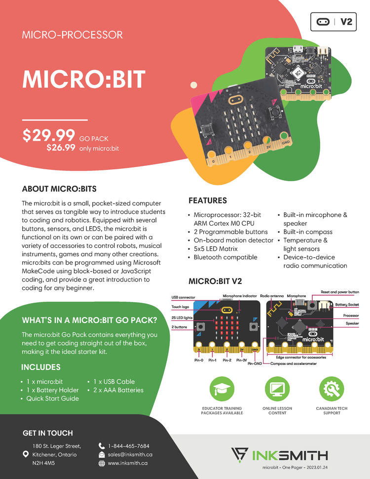 BBC micro:bit (V2) Go Pack | InkSmith – InkSmith Limited